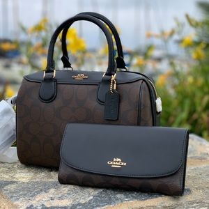 Coach | Bags | Coach Signature Mini Bennett Crossbody Satchel Set ...